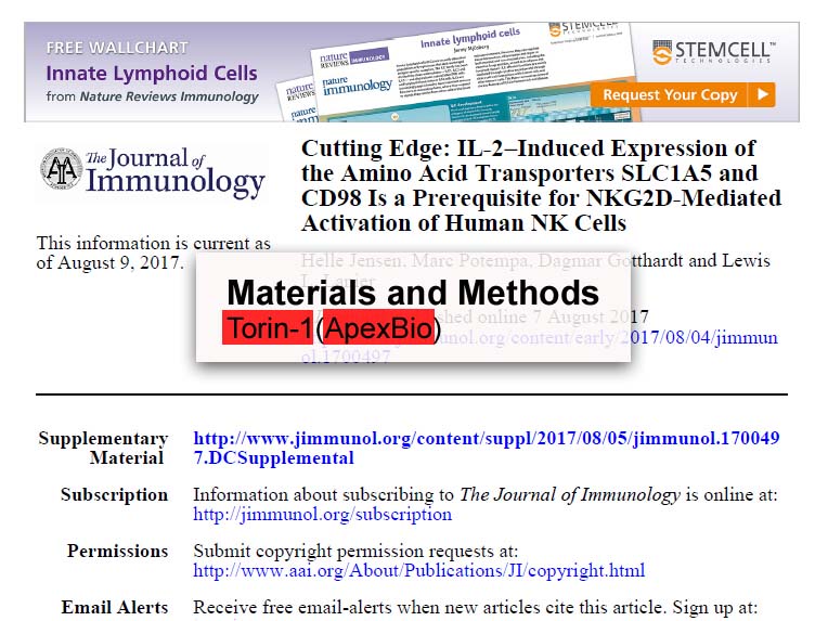 美国APExBIO中文官网 - Torin 1|MTOR inhibitor,potent and selective|CAS ...