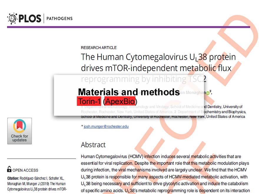美国APExBIO中文官网 - Torin 1|MTOR inhibitor,potent and selective|CAS ...