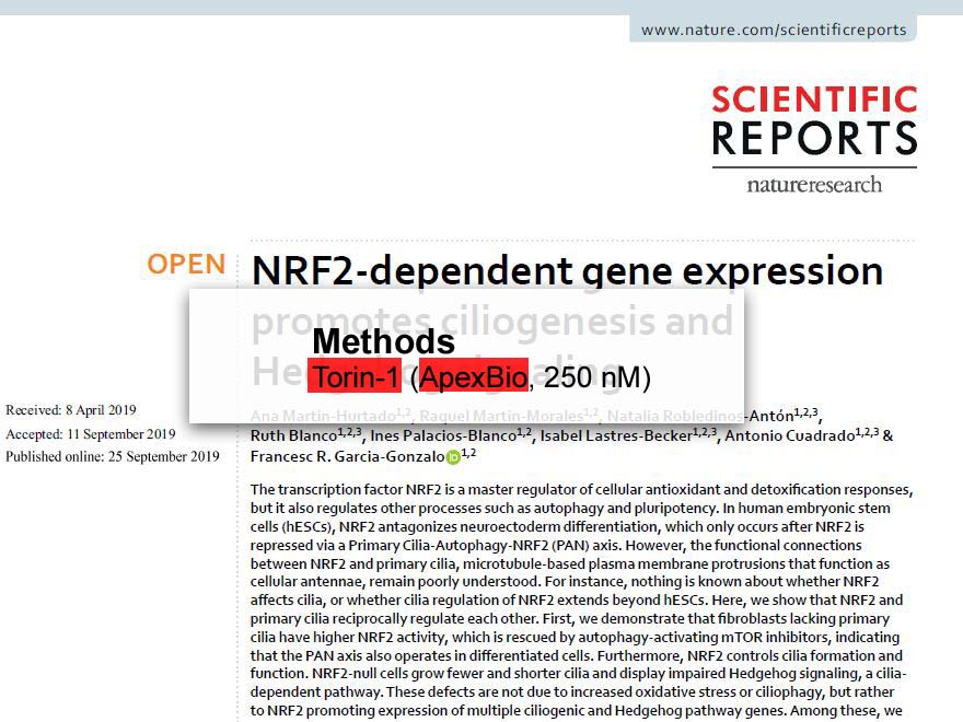 美国APExBIO中文官网 - Torin 1|MTOR inhibitor,potent and selective|CAS ...