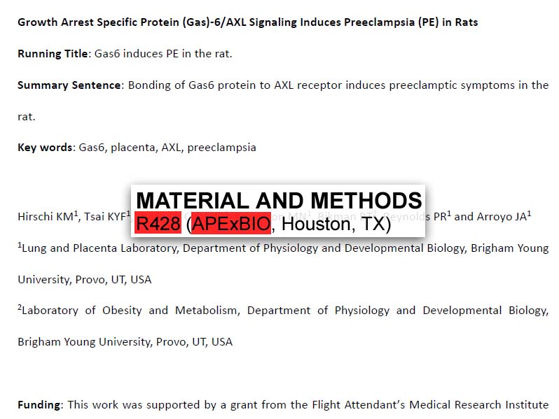 R428 (BGB324) Evaluation Sample - Selective Axl Inhibitor | APExBIO