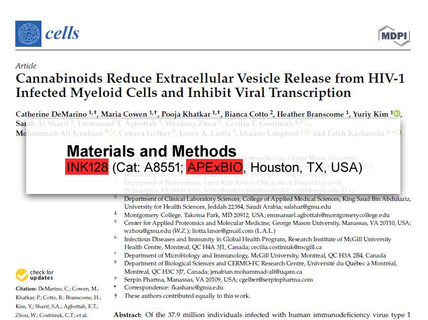 美国APExBIO中文官网 - INK 128 (MLN0128)|MTOR(TORC-1/-2) inhibitor,potent and ...