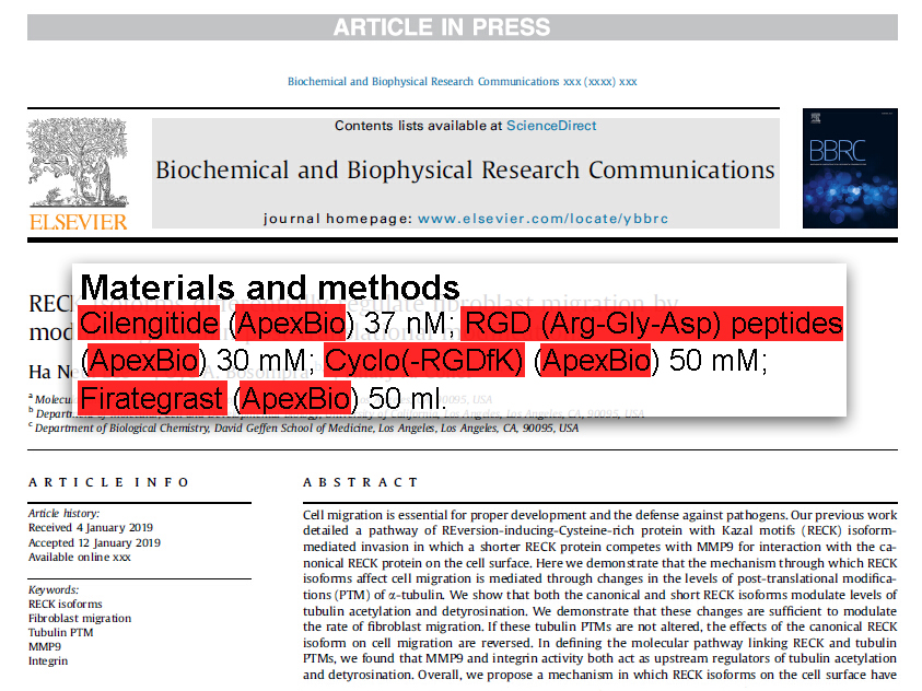 美国APExBIO中文官网 - Cilengitide|Integrin inhibitor for αvβ3 and αvβ5|CAS ...