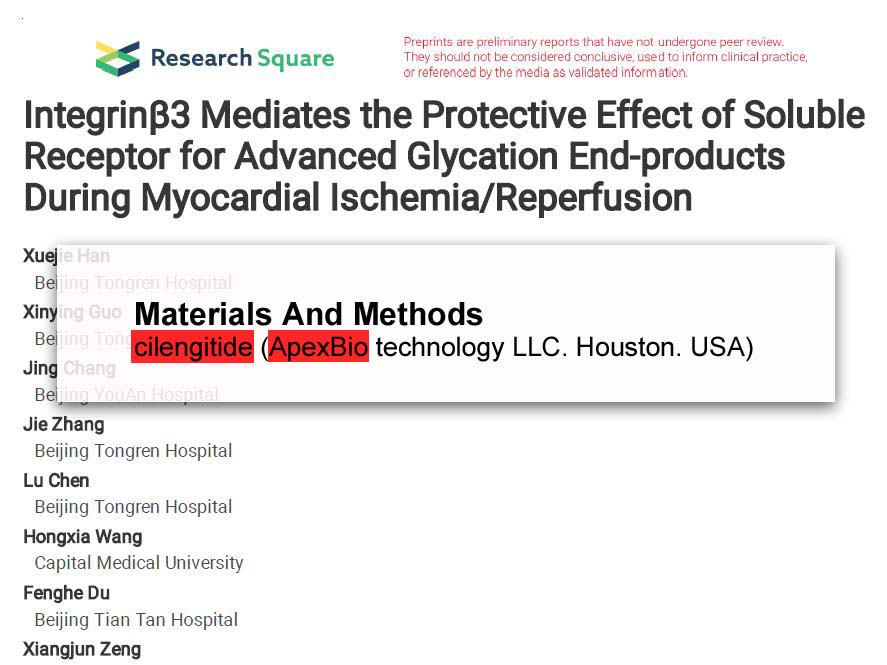 Cilengitide - Integrin v3/v5 Inhibitor | APExBIO