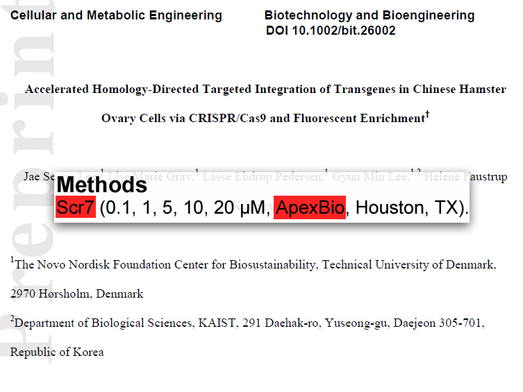 SCR7 - DNA Ligase IV Inhibitor for DNA Repair | APExBIO