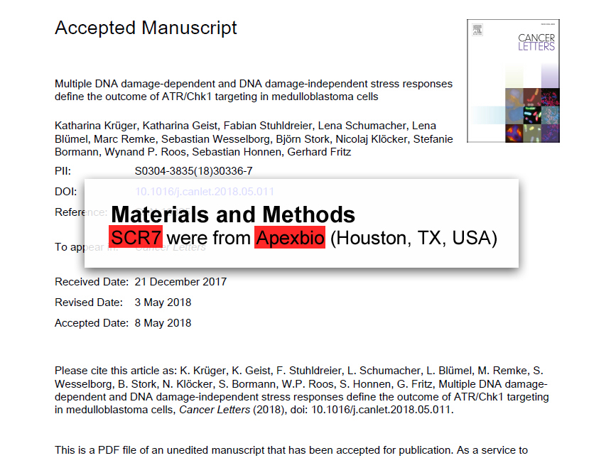 SCR7 - DNA Ligase IV Inhibitor for DNA Repair | APExBIO