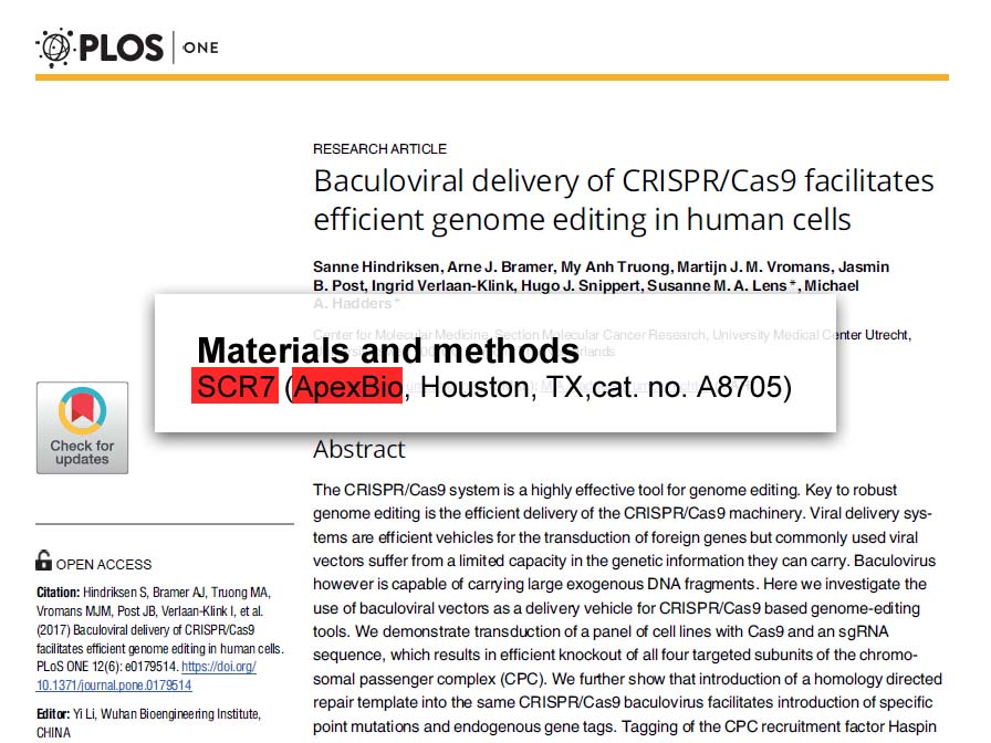SCR7 - DNA Ligase IV Inhibitor for DNA Repair | APExBIO