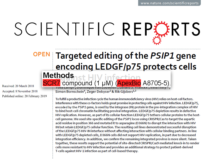 SCR7 - DNA Ligase IV Inhibitor for DNA Repair | APExBIO