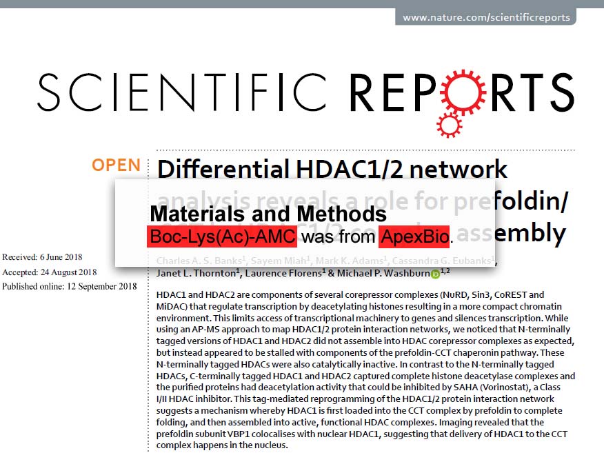 美国APExBIO中文官网 - Boc-Lys(Ac)-AMC | HDAC substrate | CAS# 233691-67-3