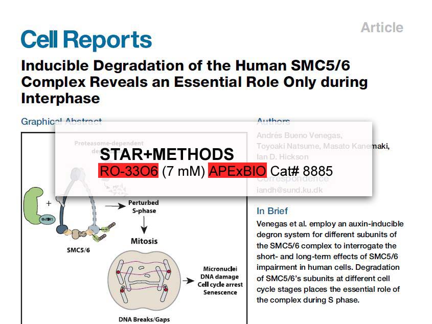 美国APExBIO中文官网 - Ro 3306 | An ATP-competitive, potent CDK1 inhibitor