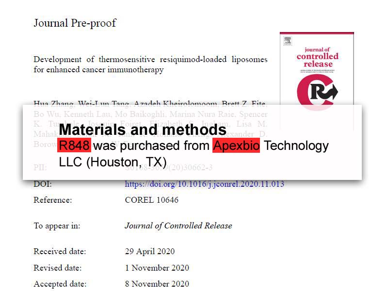 APExBIO - Resiquimod|Immune response modifier|CAS# 144875-48-9