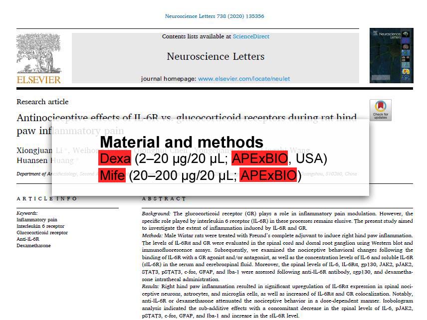 Mifepristone - Progesterone Receptor Antagonist | APExBIO
