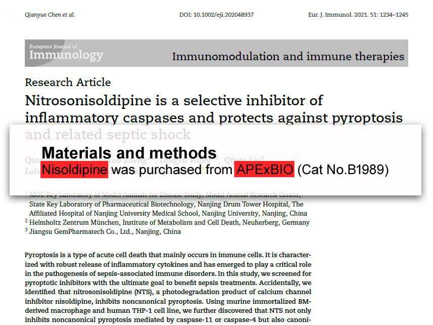 Nisoldipine - L-type CaV1.2 Calcium Channel Blocker | APExBIO