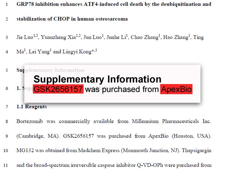 APExBIO - GSK2656157|PERK inhibitor|CAS# 1337532-29-2
