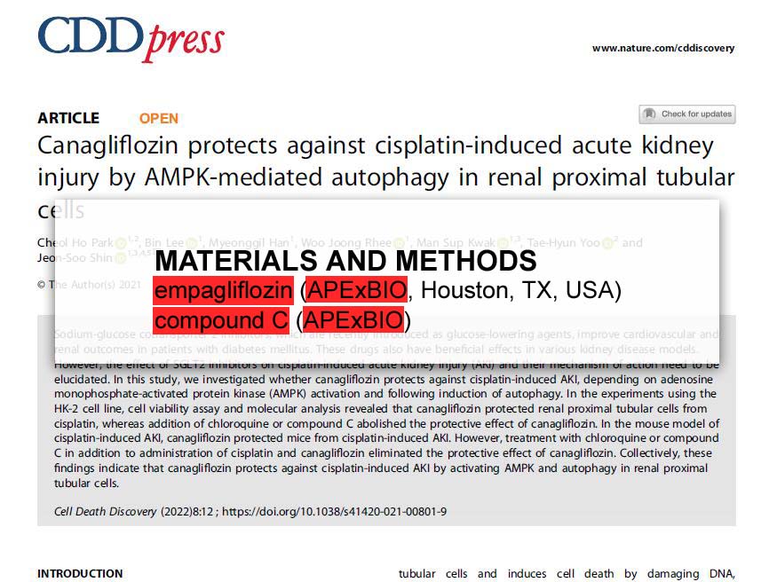 美国APExBIO中文官网 - Dorsomorphin (Compound C)|AMPK inhibitor|CAS# 866405-64-3