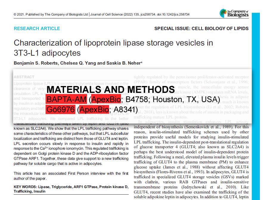 BAPTA-AM - Intracellular Calcium Chelator | APExBIO