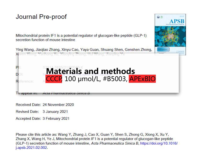 CCCP - Mitochondrial Uncoupler for Bioenergetics | APExBIO