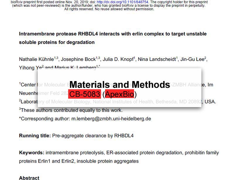 APExBIO - CB-5083 | Cas# 1542705-92-9