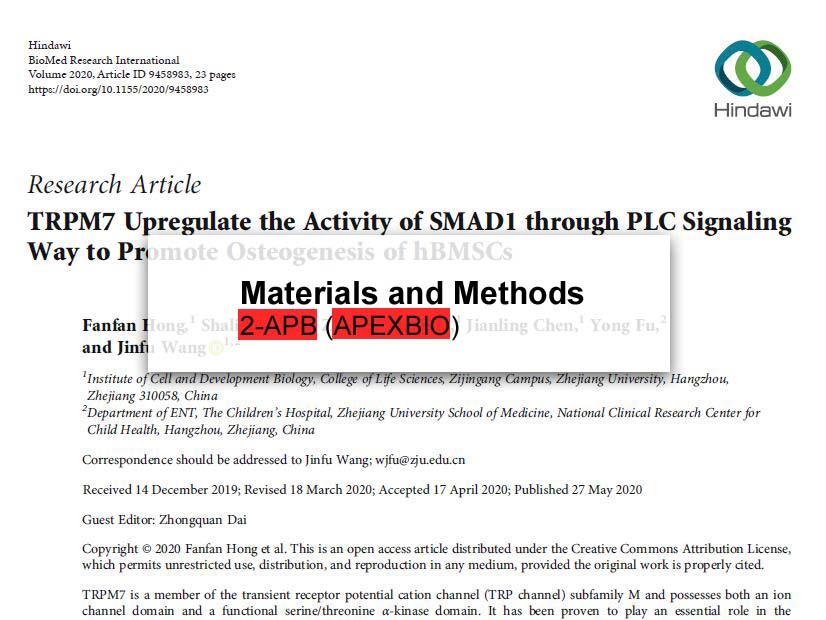 2-APB - Calcium Channel Modulator for Signaling Research | APExBIO