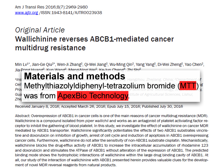 美国APExBIO中文官网 - MTT