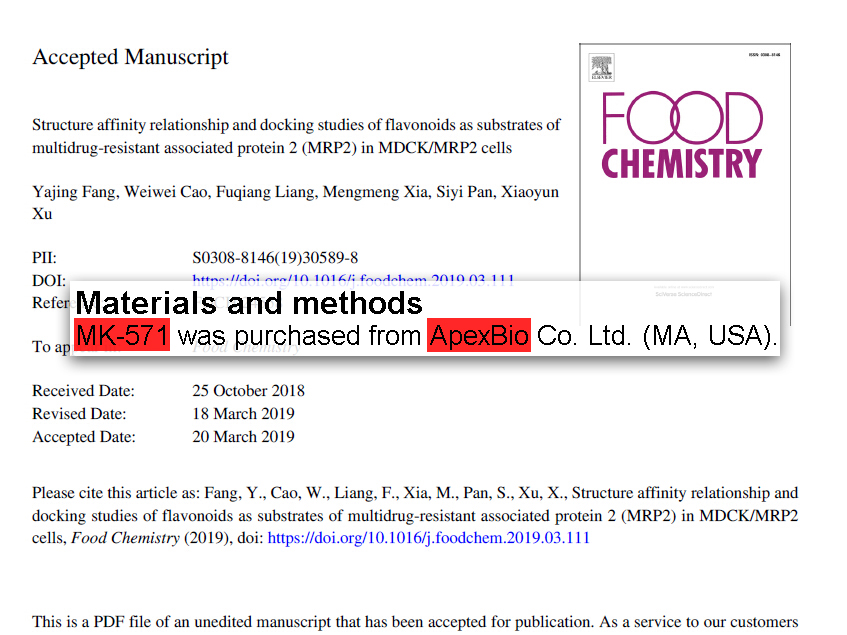 MK-571 sodium salt hydrate - Leukotriene Receptor Antagonist | APExBIO
