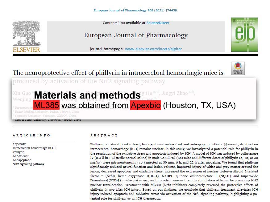 ML385 - Nrf2 Pathway Inhibitor for Cancer Research | APExBIO