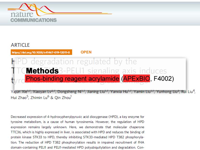 Phos binding reagent (Phosbind) acrylamide - Phosphoprotein Detection ...