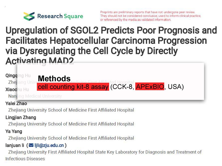 Cell Counting Kit-8 (CCK-8) - Cell Viability Assay | APExBIO
