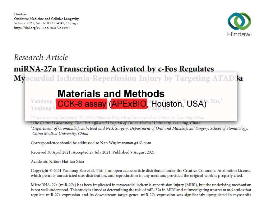 Cell Counting Kit-8 (CCK-8) - Cell Viability Assay | APExBIO