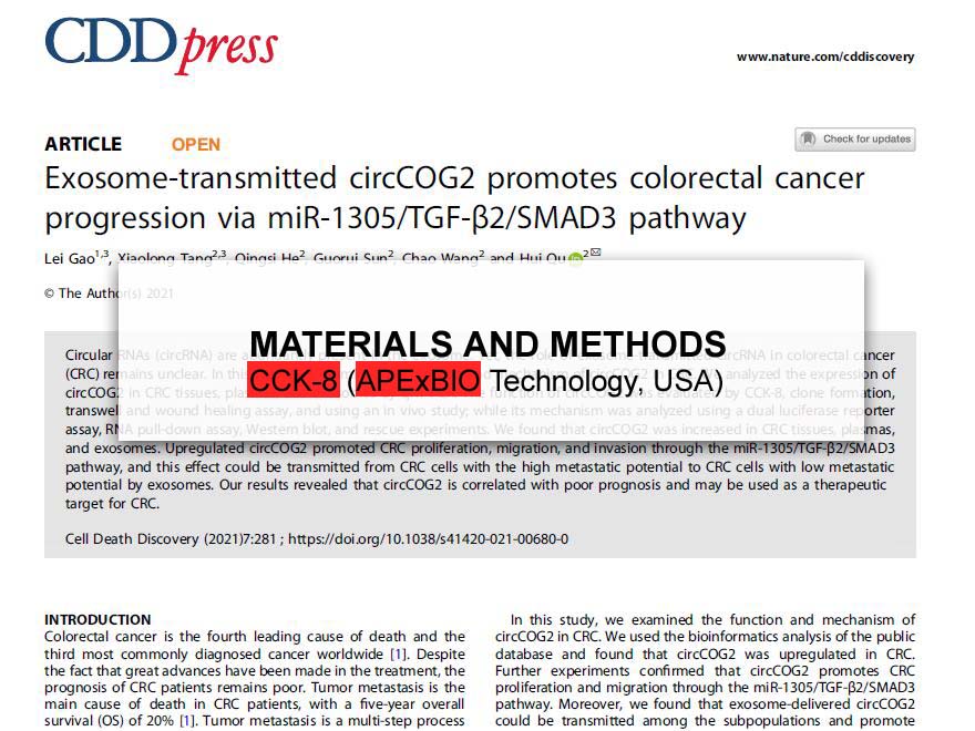 Cell Counting Kit-8 (CCK-8) - Cell Viability Assay | APExBIO