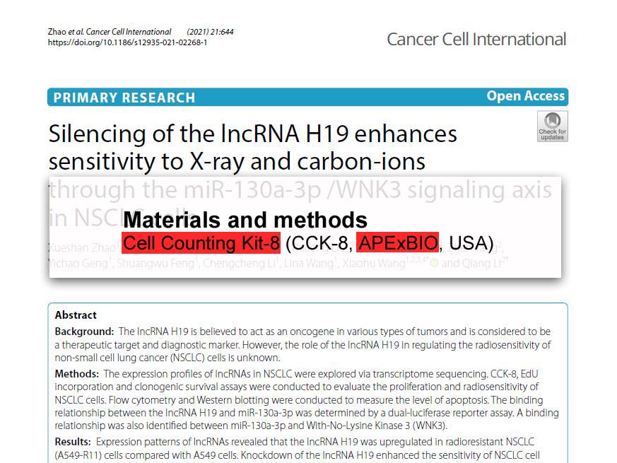 Cell Counting Kit-8 (CCK-8) - Cell Viability Assay | APExBIO