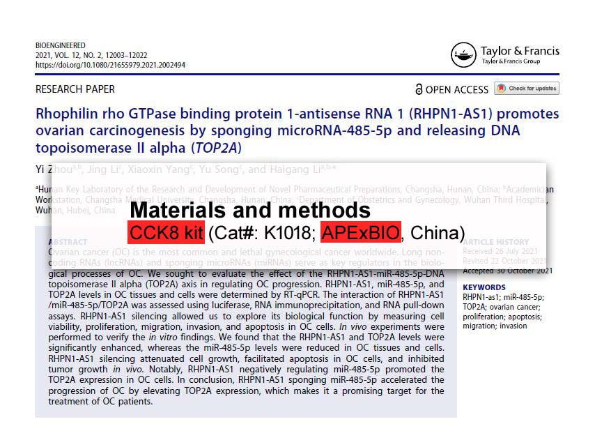 美国APExBIO中文官网 - Cell Counting Kit-8 (CCK-8)