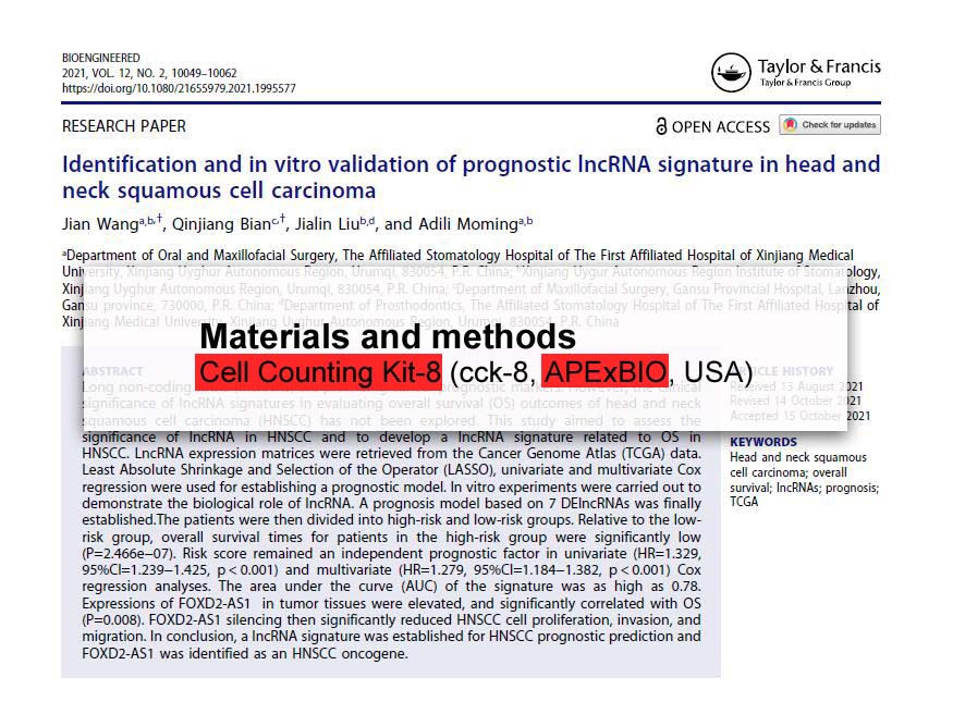 Cell Counting Kit-8 (CCK-8) - Cell Viability Assay | APExBIO