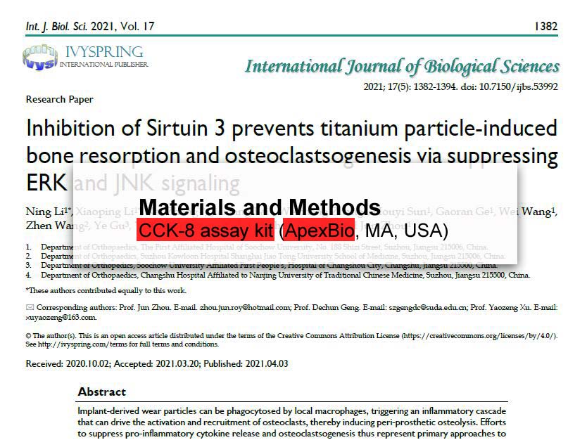 Cell Counting Kit-8 (CCK-8) - Cell Viability Assay | APExBIO