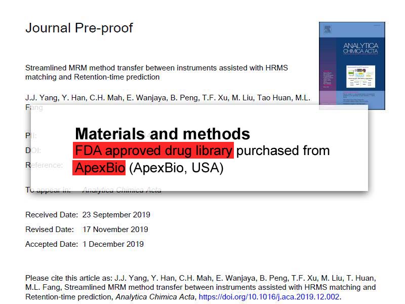 DiscoveryProbe™ FDA-Approved Drug Library | APExBIO