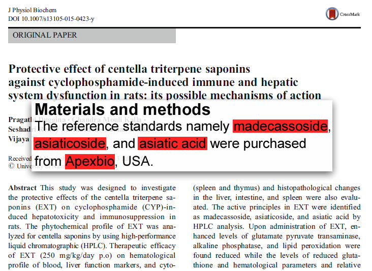 Asiatic Acid – Triterpenoid from Centella Asiatica | APExBIO